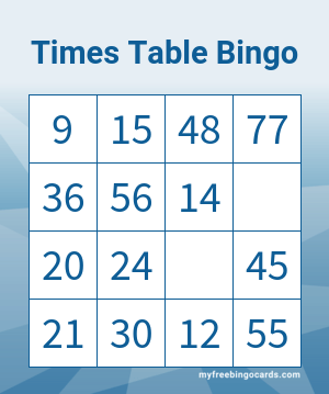 Times Table Bingo
