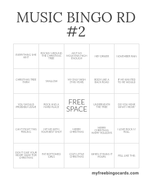 MUSIC BINGO RD #2