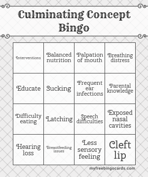 Culminating Concept Bingo
