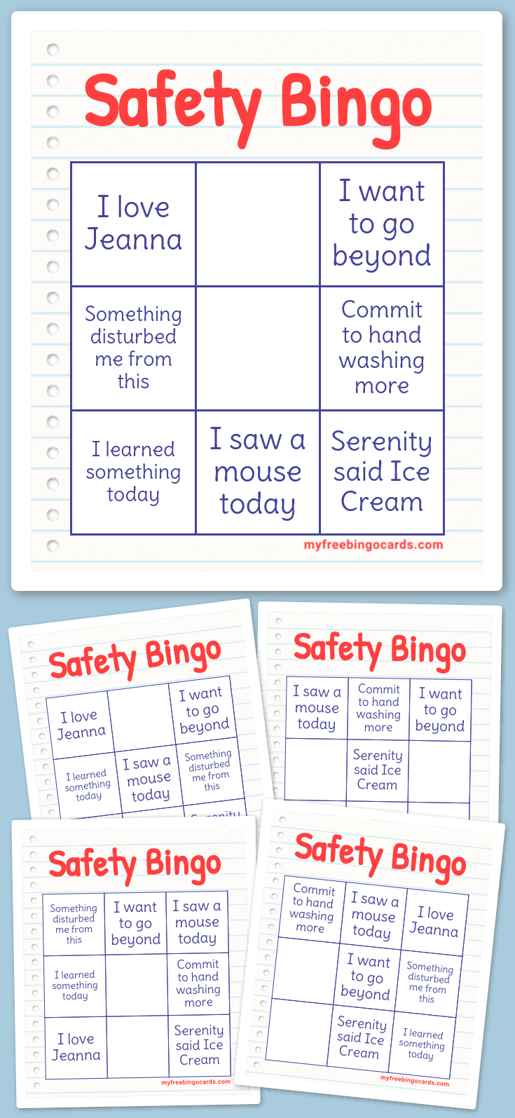 Virtual Safety Bingo