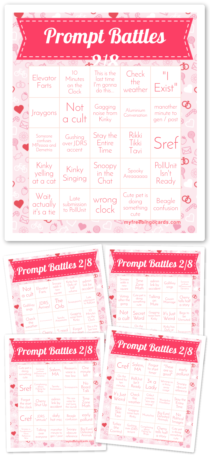 Virtual Prompt Battles 2/8 Bingo