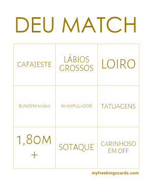 DEU MATCH BINGO