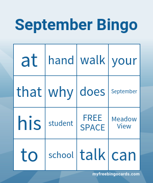 September Bingo