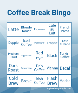 Coffee Break Bingo