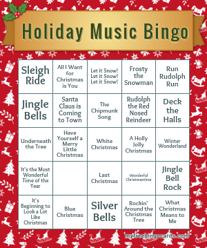 Holiday Music Bingo