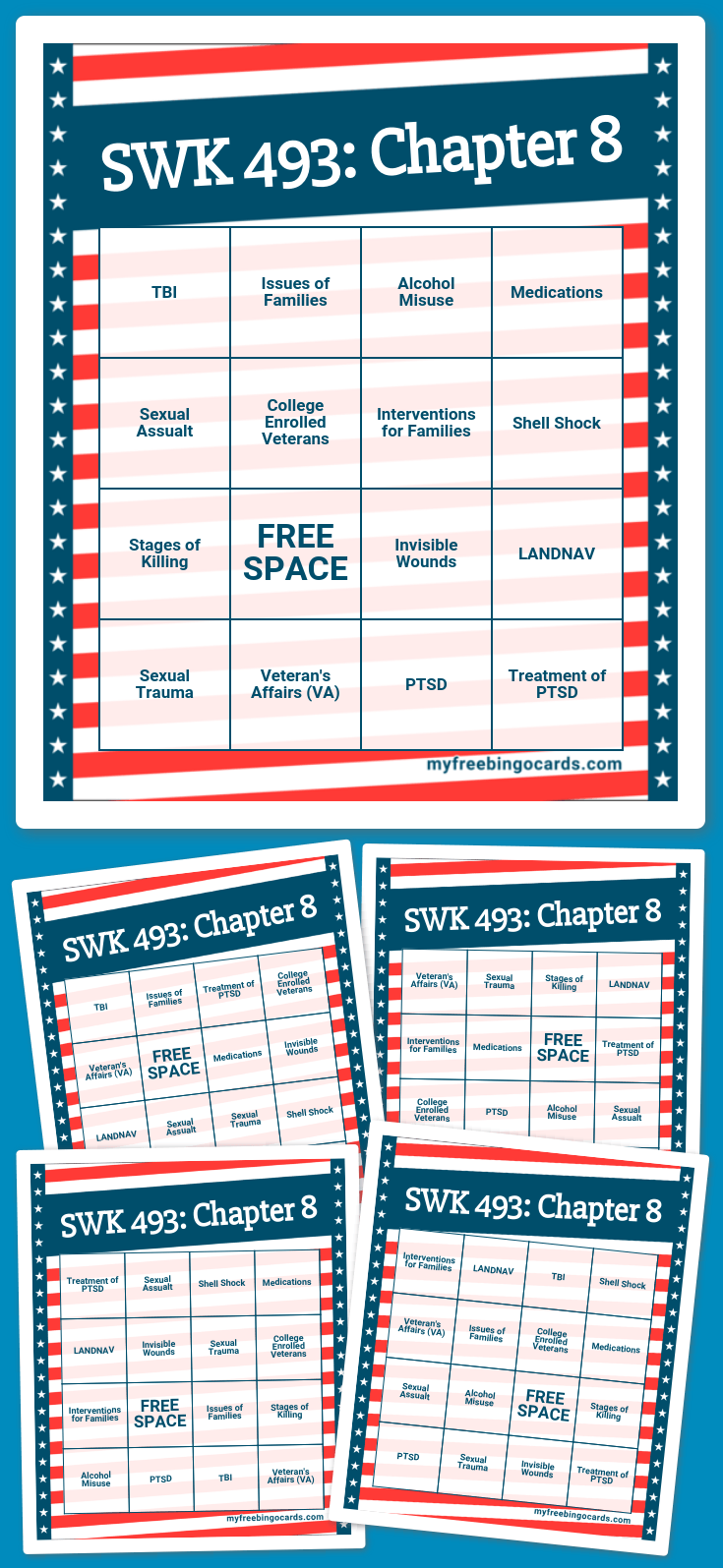 Virtual SWK 493: Chapter 8 Bingo