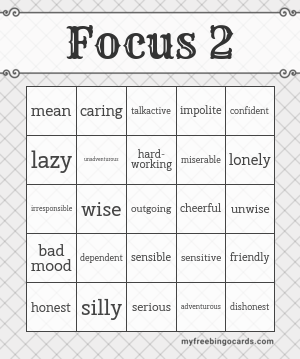 Focus 2 Bingo