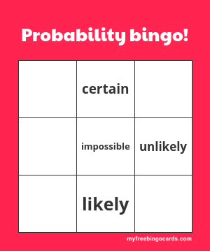 Probability bingo!