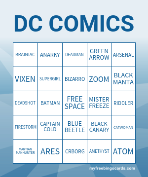 DC COMICS BINGO