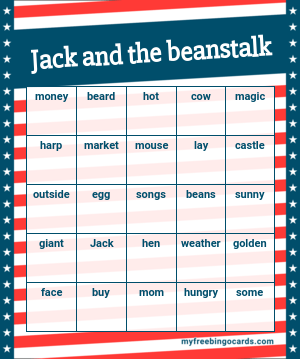 Print 100+ Jack and the beanstalk Bingo Cards