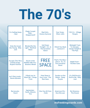 The 70's Bingo