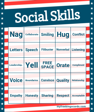 Social Skills Bingo