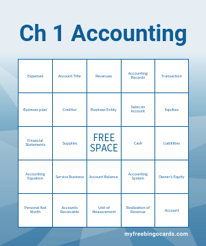 Ch 1 Accounting Bingo