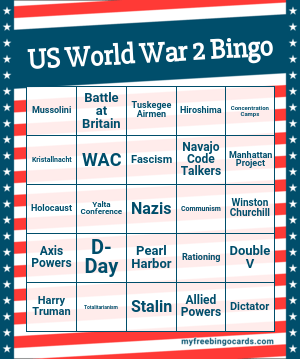 US World War 2 Bingo