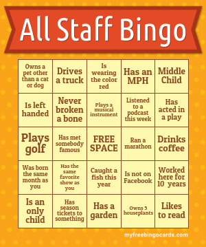 All Staff Bingo