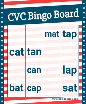 CVC Bingo Board