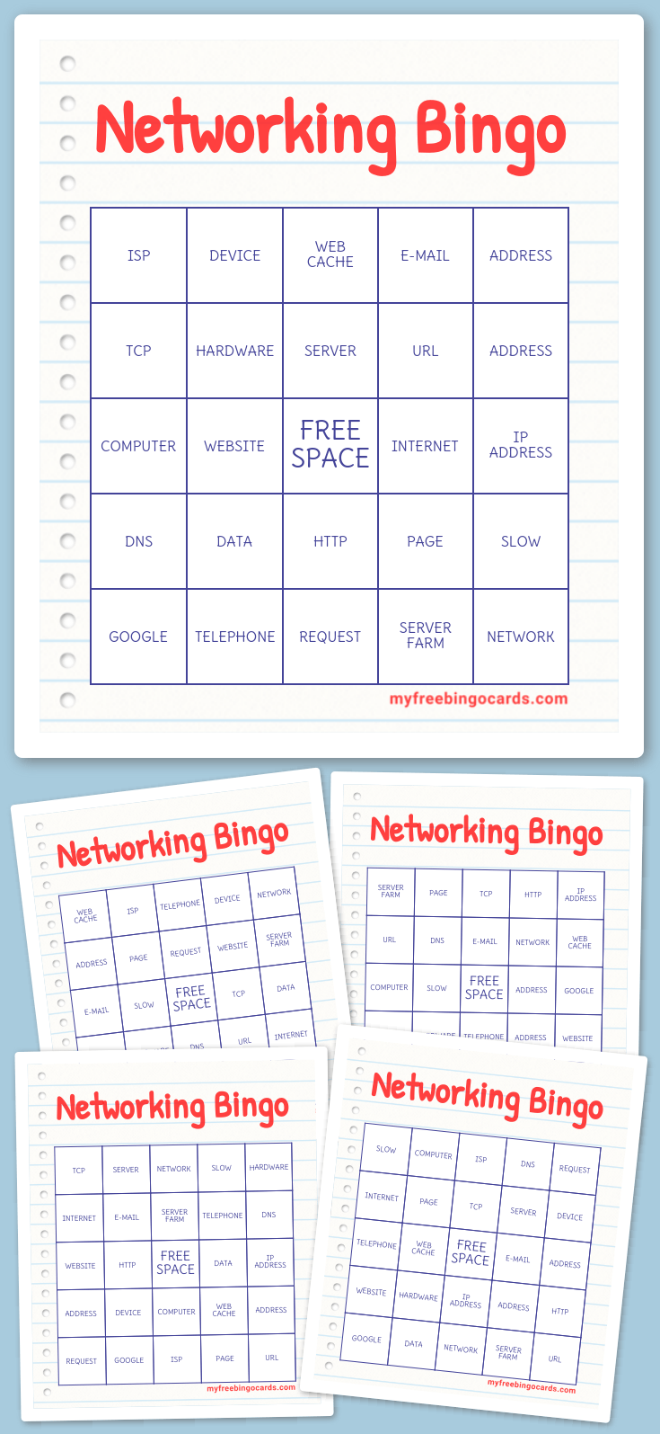 Virtual Networking Bingo