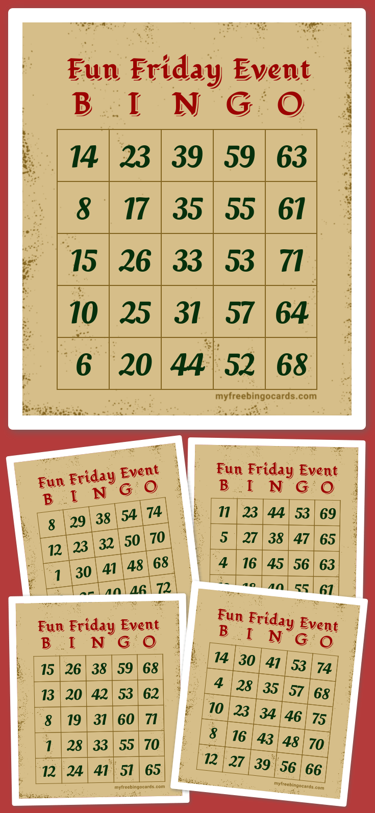 Virtual Fun Friday Event BINGO