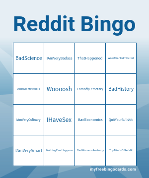 Print 100+ Reddit Bingo Cards