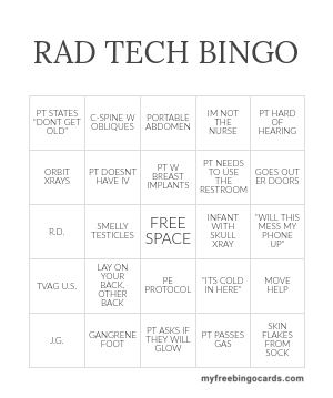 RAD TECH BINGO