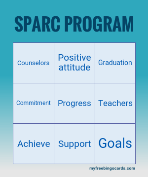 PRINT 100+ SPARC PROGRAM BINGO CARDS