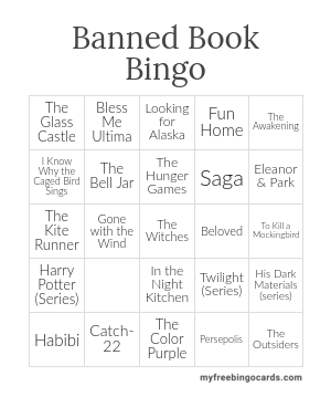 Banned Book Bingo