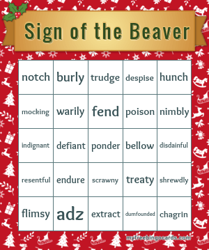 Sign of the Beaver Bingo
