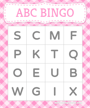 PRINT 100+ ABC BINGO CARDS