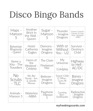 Disco Bingo Bands
