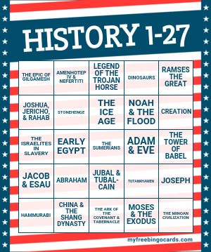 HISTORY 1-27 BINGO