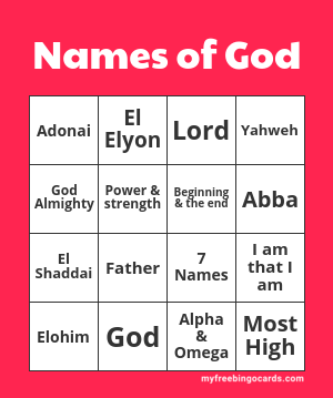 Names of God Bingo
