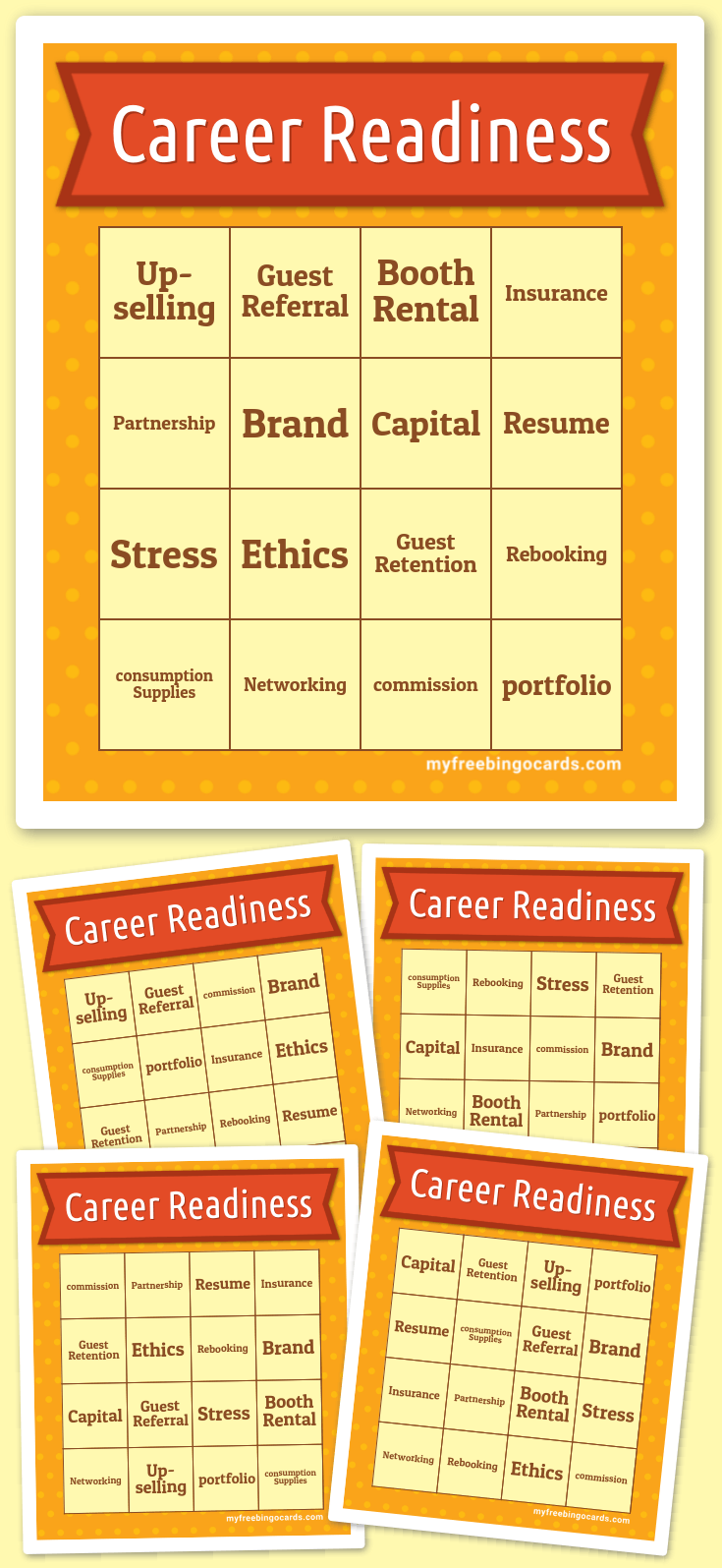Virtual Career Readiness Bingo