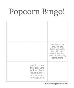 Popcorn Bingo!