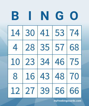 1-75 Number Bingo