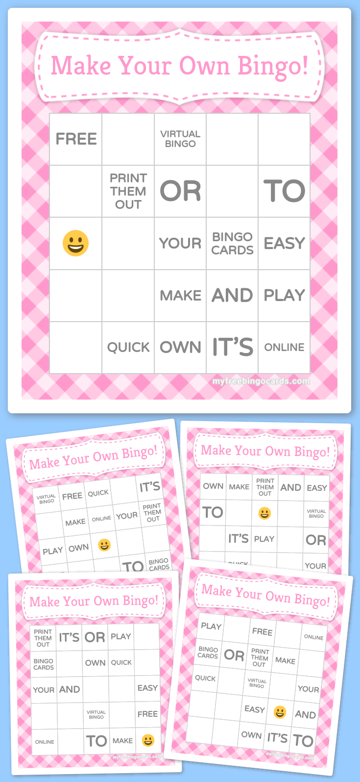Virtual Make Your Own Bingo!