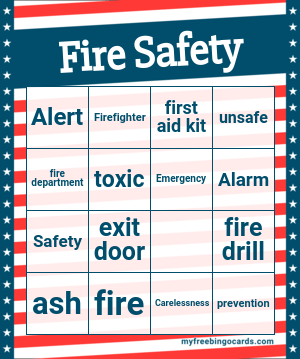Fire Safety Bingo