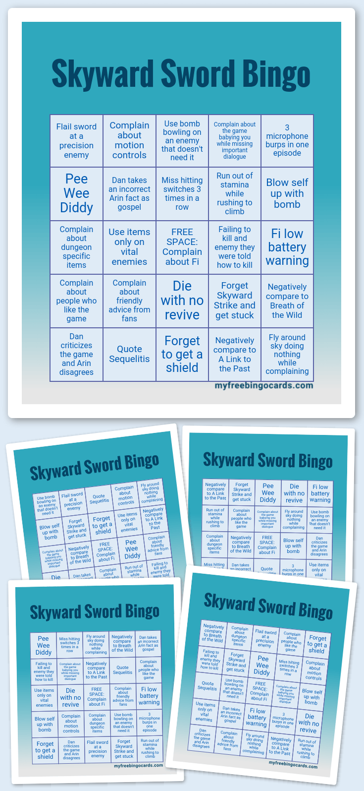 Virtual Skyward Sword Bingo