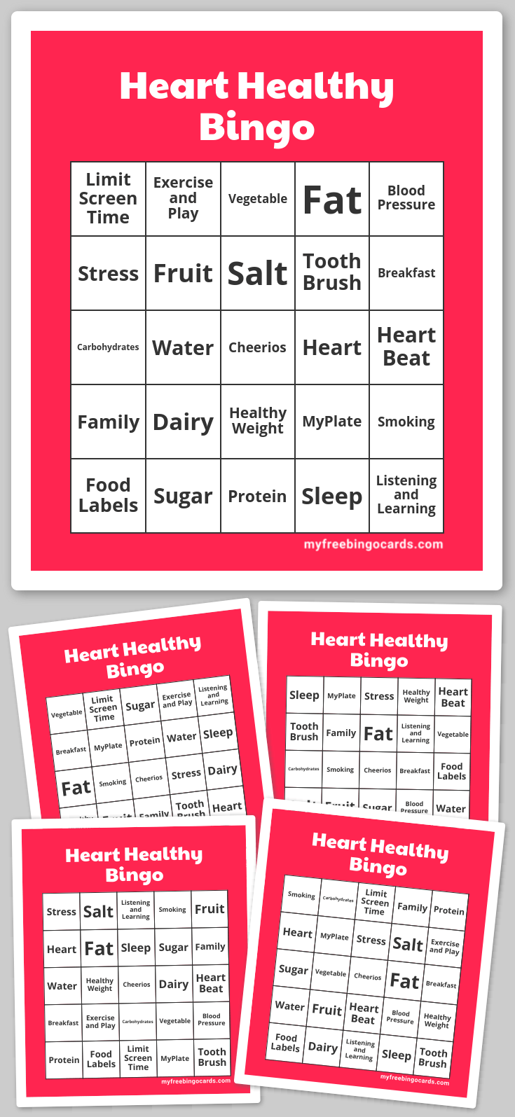 Virtual Heart Healthy Bingo