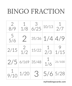 BINGO FRACTION