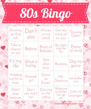 80s Bingo
