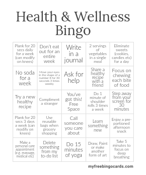 Health & Wellness Bingo