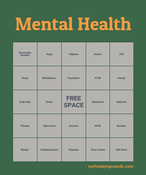 Mental Health Bingo
