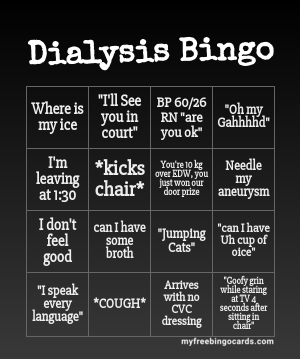 Dialysis Bingo
