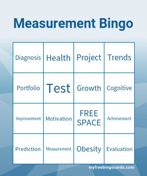 Measurement Bingo