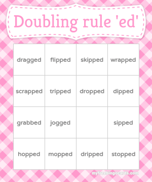 Doubling rule 'ed' Bingo