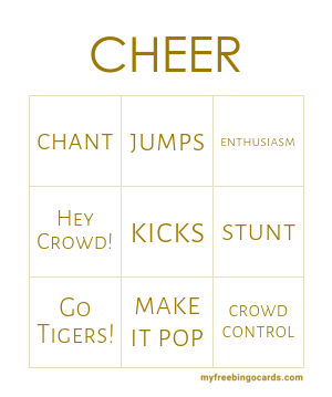 CHEER BINGO