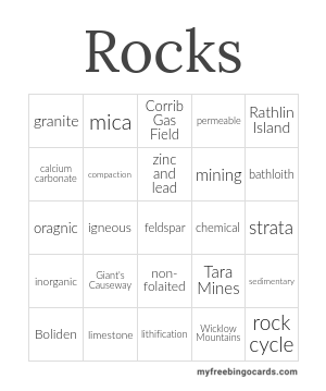Rocks Bingo
