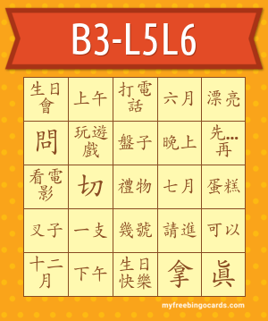 B3-L5L6 BINGO
