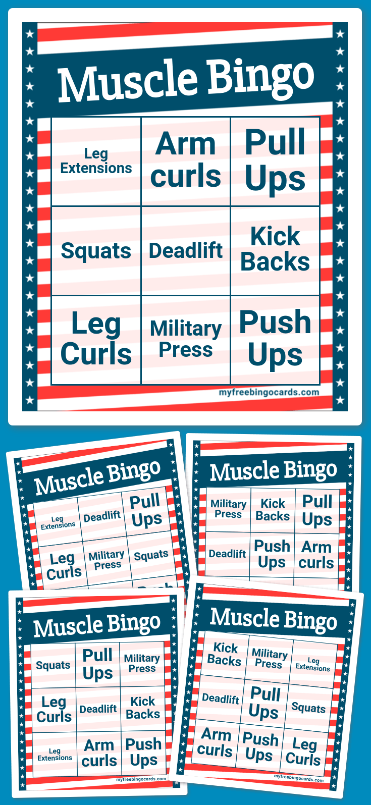 Virtual Muscle Bingo