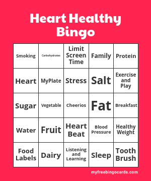 Heart Healthy Bingo
